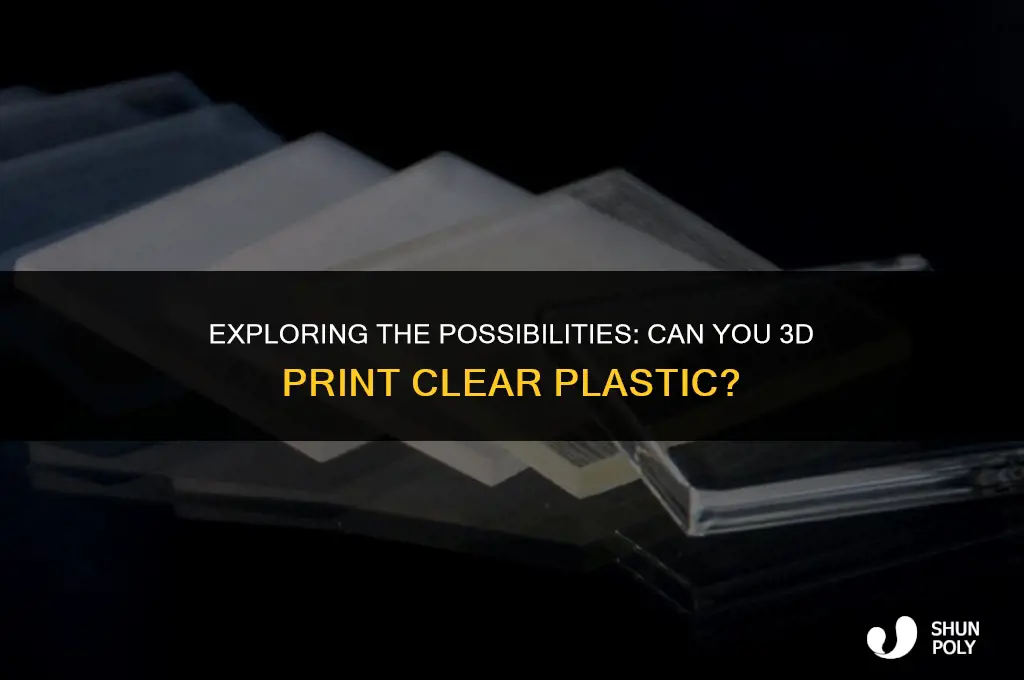 Exploring The Possibilities: Can You 3D Print Clear Plastic? | ShunPoly