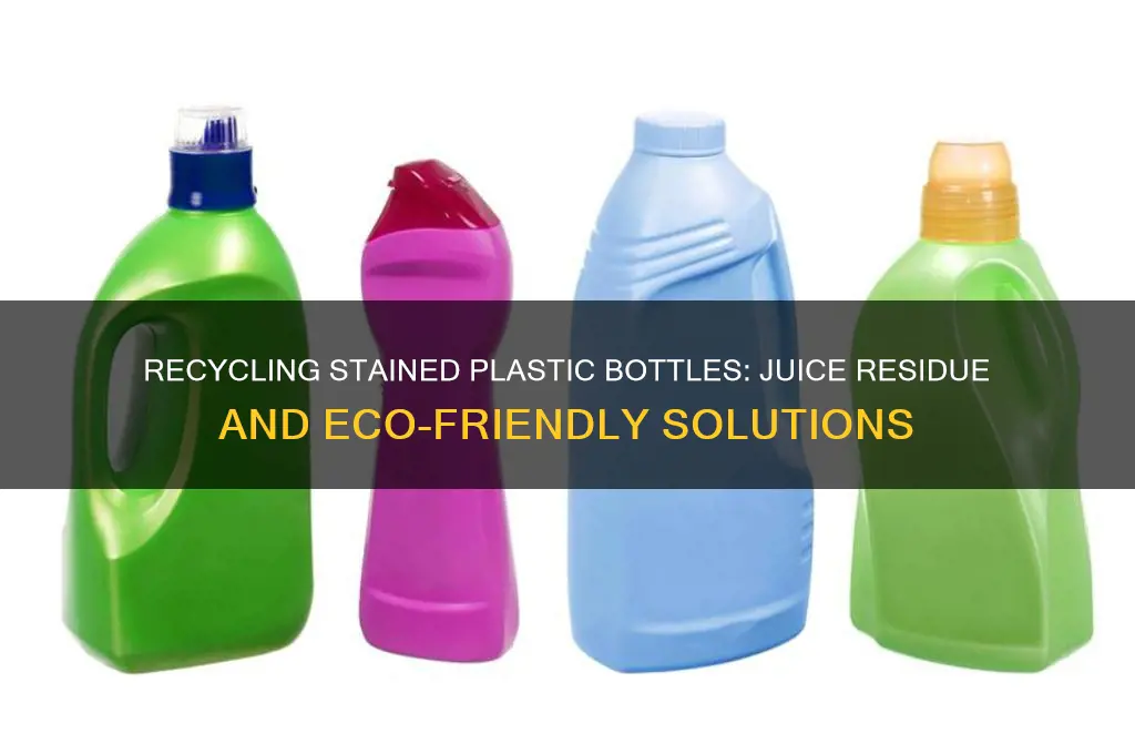 Recycling Stained Plastic Bottles: Juice Residue And Eco-Friendly ...