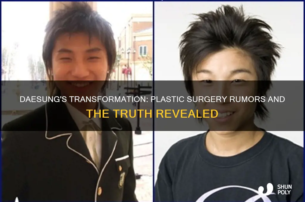 Daesung's Transformation: Plastic Surgery Rumors And The Truth Revealed ...