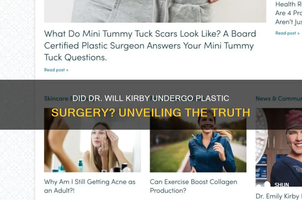 Did Dr. Will Kirby Undergo Plastic Surgery? Unveiling The Truth | ShunPoly