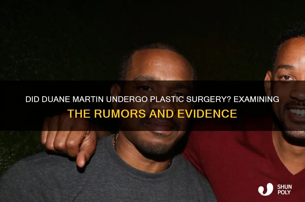 Did Duane Martin Undergo Plastic Surgery? Examining The Rumors And ...