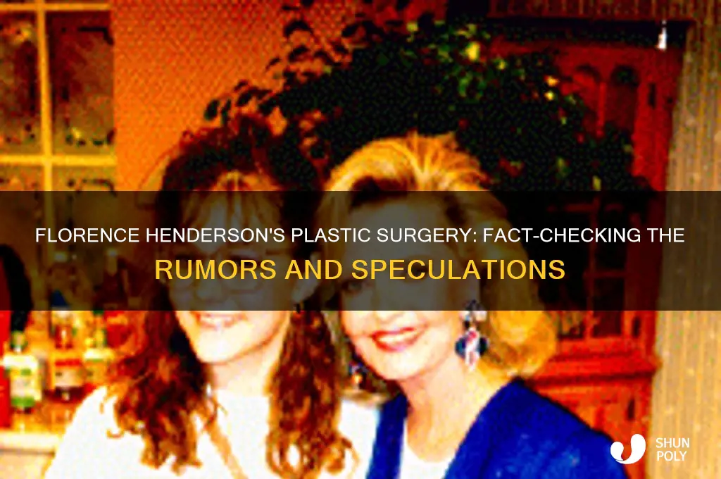 Florence Henderson's Plastic Surgery: Fact-Checking The Rumors And ...