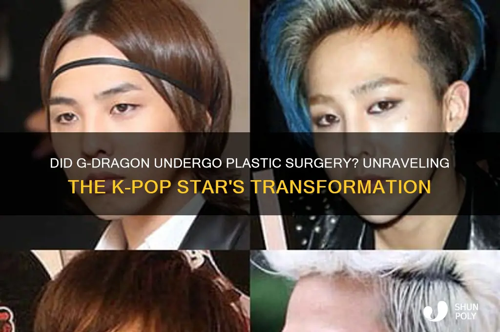 Did G-Dragon Undergo Plastic Surgery? Unraveling The K-Pop Star's ...