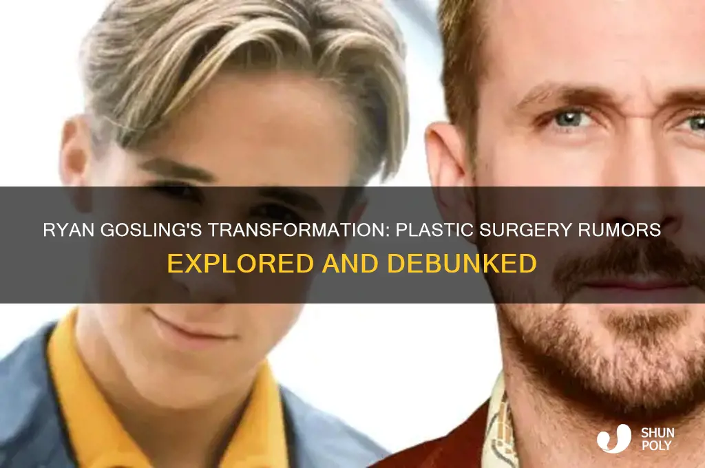 Ryan Gosling's Transformation: Plastic Surgery Rumors Explored And ...