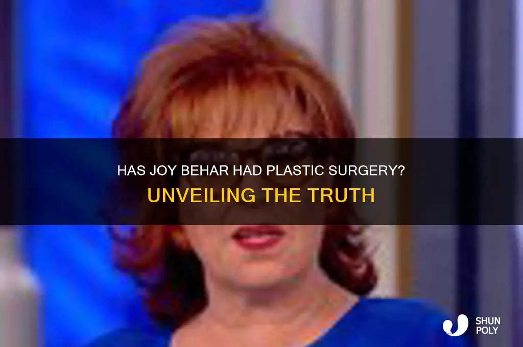 Has Joy Behar Had Plastic Surgery? Unveiling The Truth | ShunPoly
