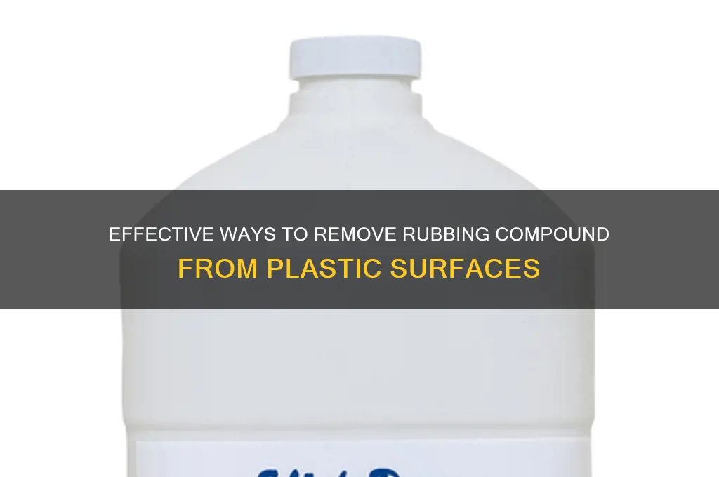 Effective Ways To Remove Rubbing Compound From Plastic Surfaces | ShunPoly