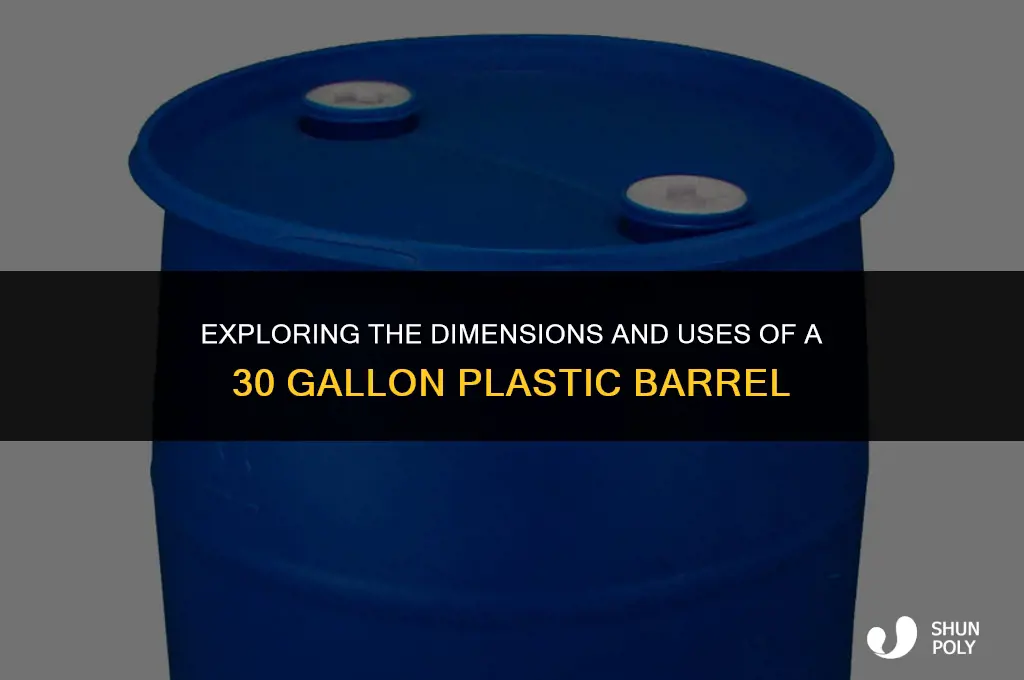 Exploring The Dimensions And Uses Of A 30 Gallon Plastic Barrel | ShunPoly