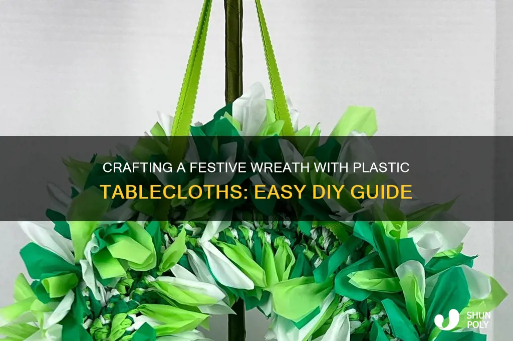 Crafting A Festive Wreath With Plastic Tablecloths: Easy Diy Guide ...