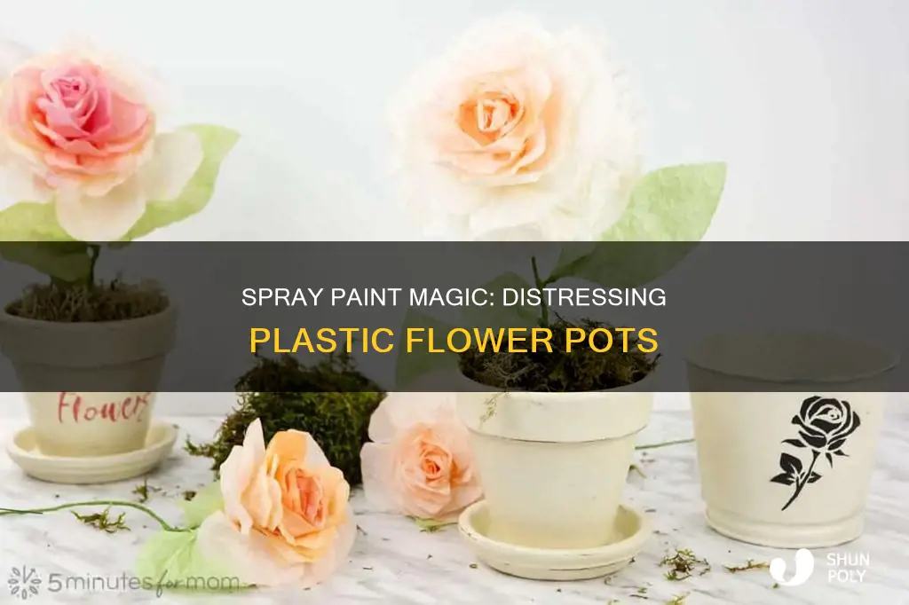 Spray Paint Magic: Distressing Plastic Flower Pots | ShunPoly