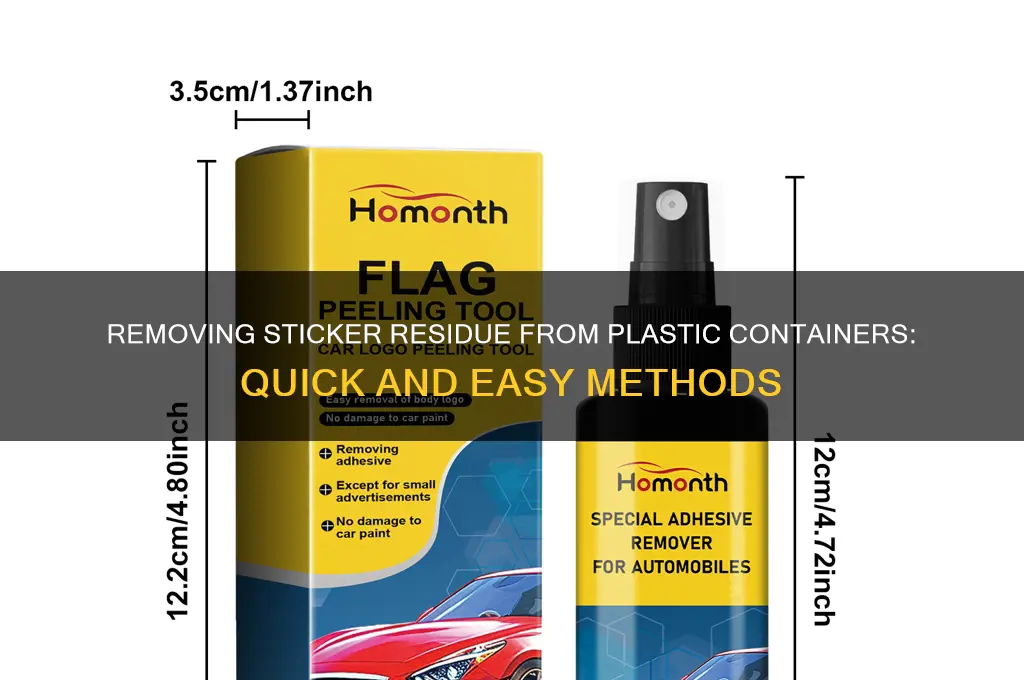 Removing Sticker Residue From Plastic Containers: Quick And Easy ...