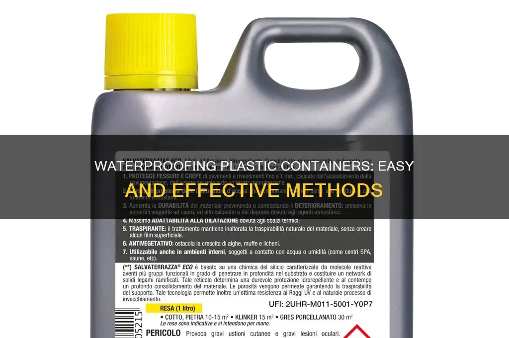 Waterproofing Plastic Containers: Easy And Effective Methods | ShunPoly