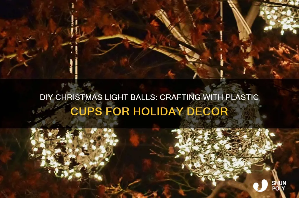 Diy Christmas Light Balls: Crafting With Plastic Cups For Holiday Decor ...