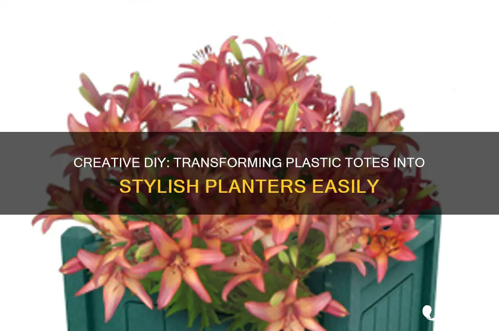Creative Diy: Transforming Plastic Totes Into Stylish Planters Easily ...