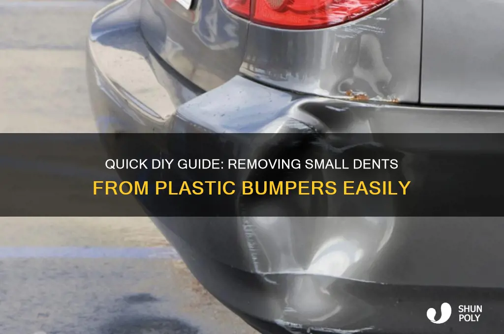 Quick Diy Guide: Removing Small Dents From Plastic Bumpers Easily ...