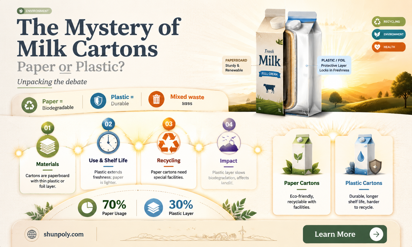 The Mystery Of Milk Cartons: Paper Or Plastic? | ShunPoly