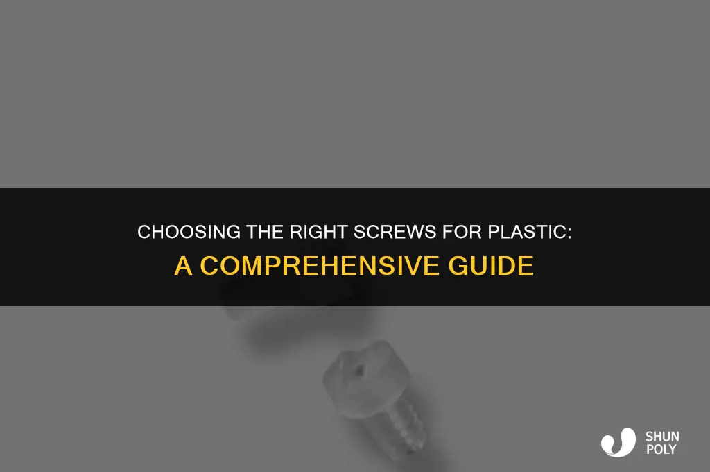 Choosing The Right Screws For Plastic: A Comprehensive Guide | ShunPoly