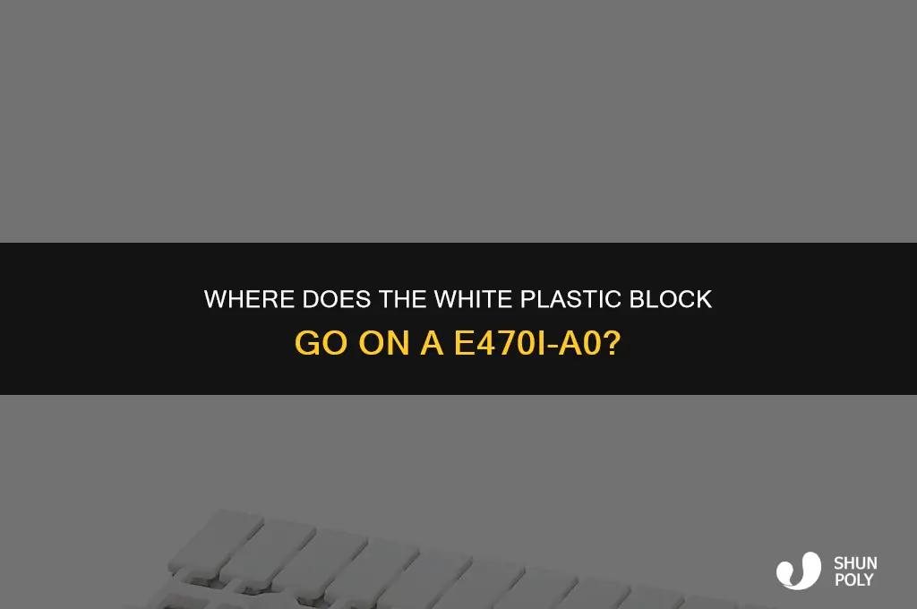 Where Does The White Plastic Block Go On A E470i-A0? | ShunPoly