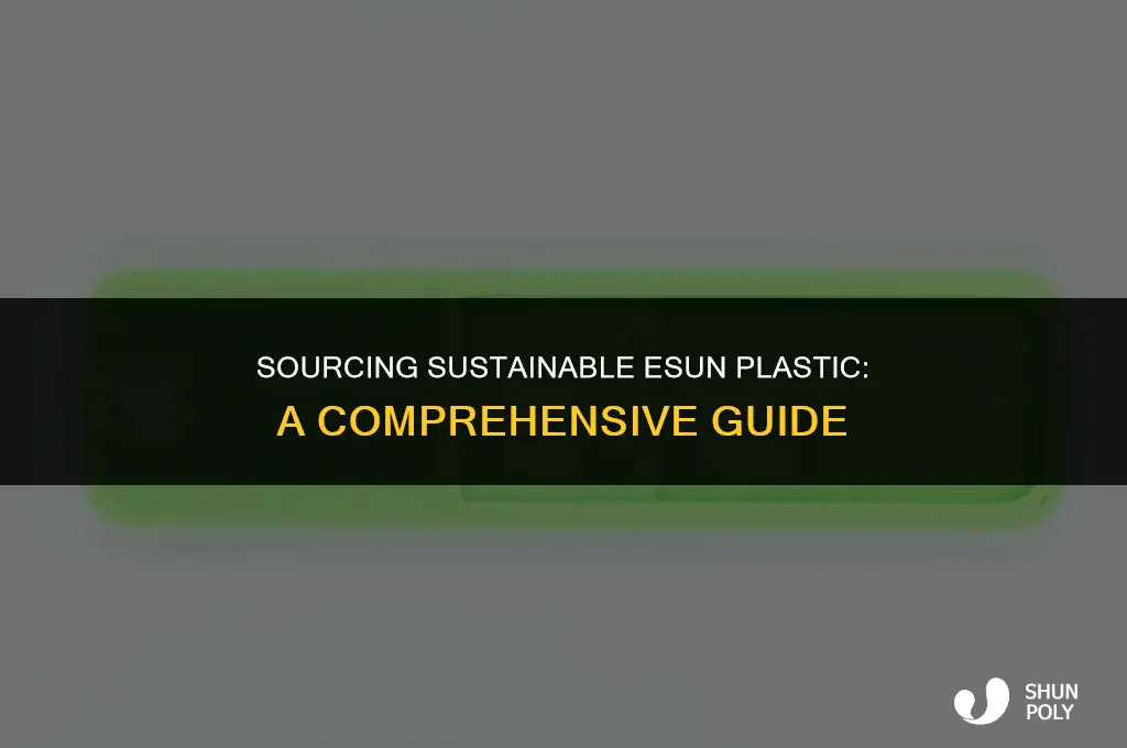 Sourcing Sustainable Esun Plastic: A Comprehensive Guide | ShunPoly